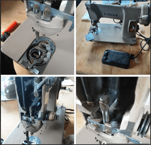 Buying second hand sewing machines – this one was €45 table included ...